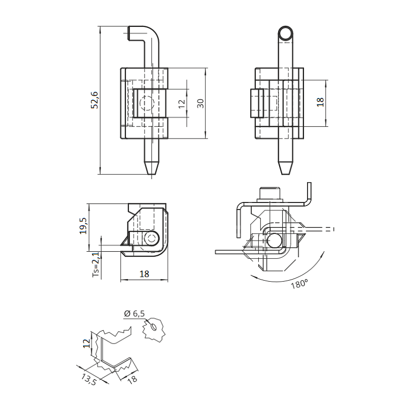Corner hinges for telecom and electric enclosures wholesale in UK at ...