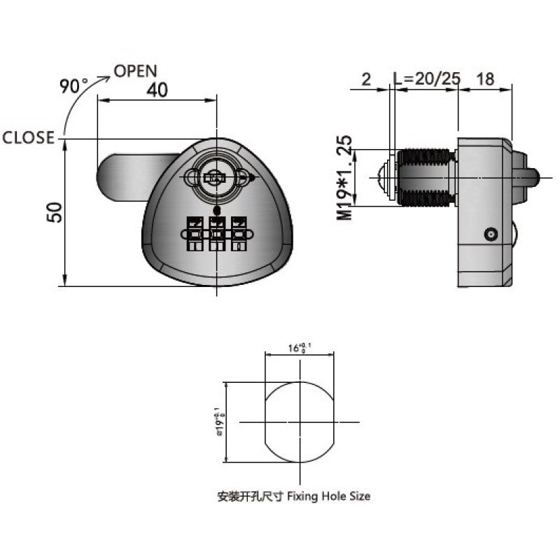 Code cam locks with minimal knobs and green/red indicator in UK at ...